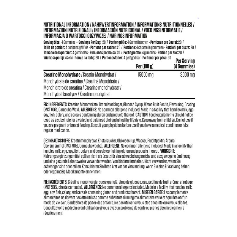 Applied Nutrition Creatine Gummies 400g - 80 gummies — Popeye's Suppléments