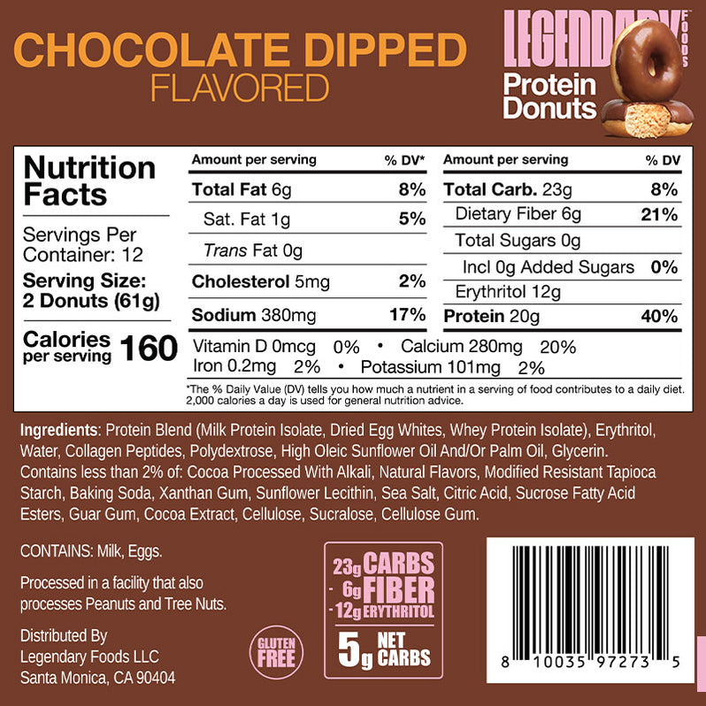 Legendary Foods Protein Donuts Paquet Individuel (1) — Popeye's Suppléments